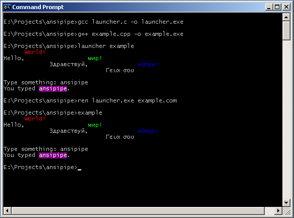 GitHub - robhagemans/ansipipe: Create dual console/GUI applications on ...